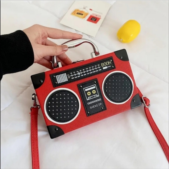 Bags | Retro Radio Style Crossbody Bag Boombox Speaker Design | Poshmark